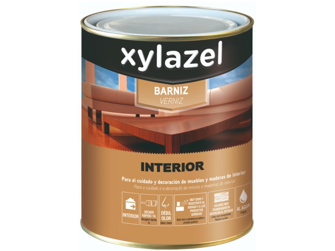 Verniz para Pintura Interior À Base de Água 750 Ml Xylazel Brillante ...