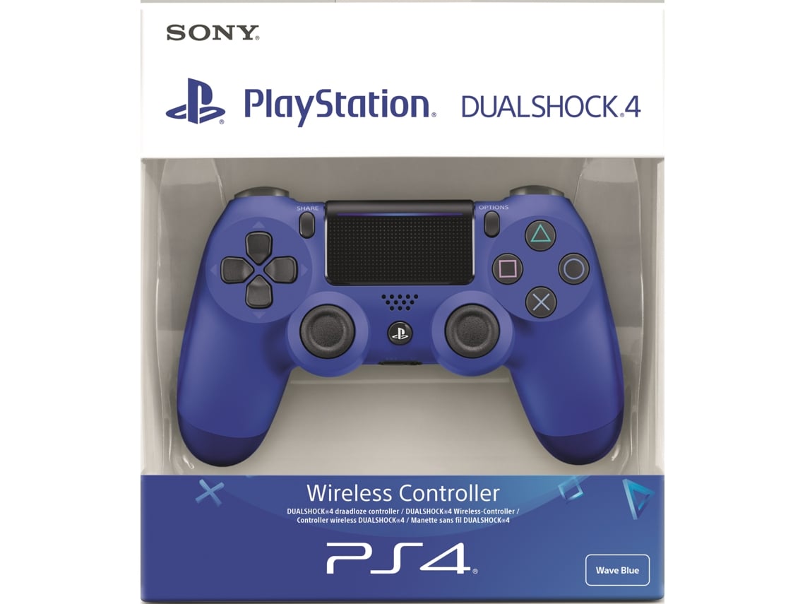 Comando PS4 Dualshock Wave Azul v2 (Wireless) | Worten.pt