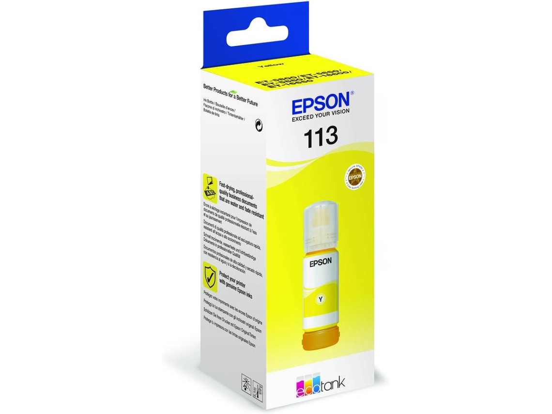 Tinteiro EPSON 113 EcoTank Amarelo | Worten.pt