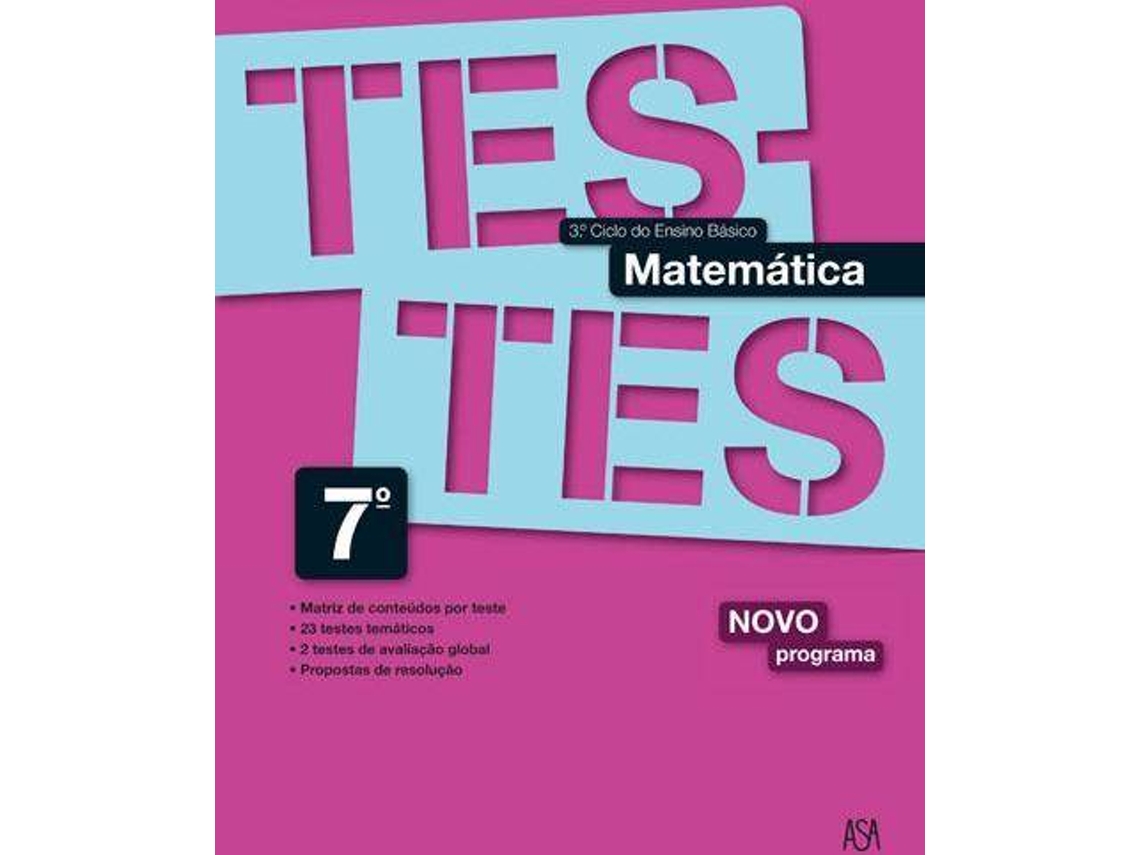 Livro - Testes Matemática 7º Ano de Rosa Castiajo (Português) | Worten.pt