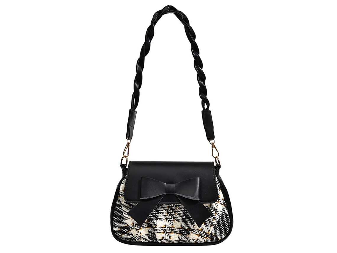 Mala de Ombro de Mulher ELKUAIE Crossbody De Clássicas Pele Sintética Preto | Worten.pt