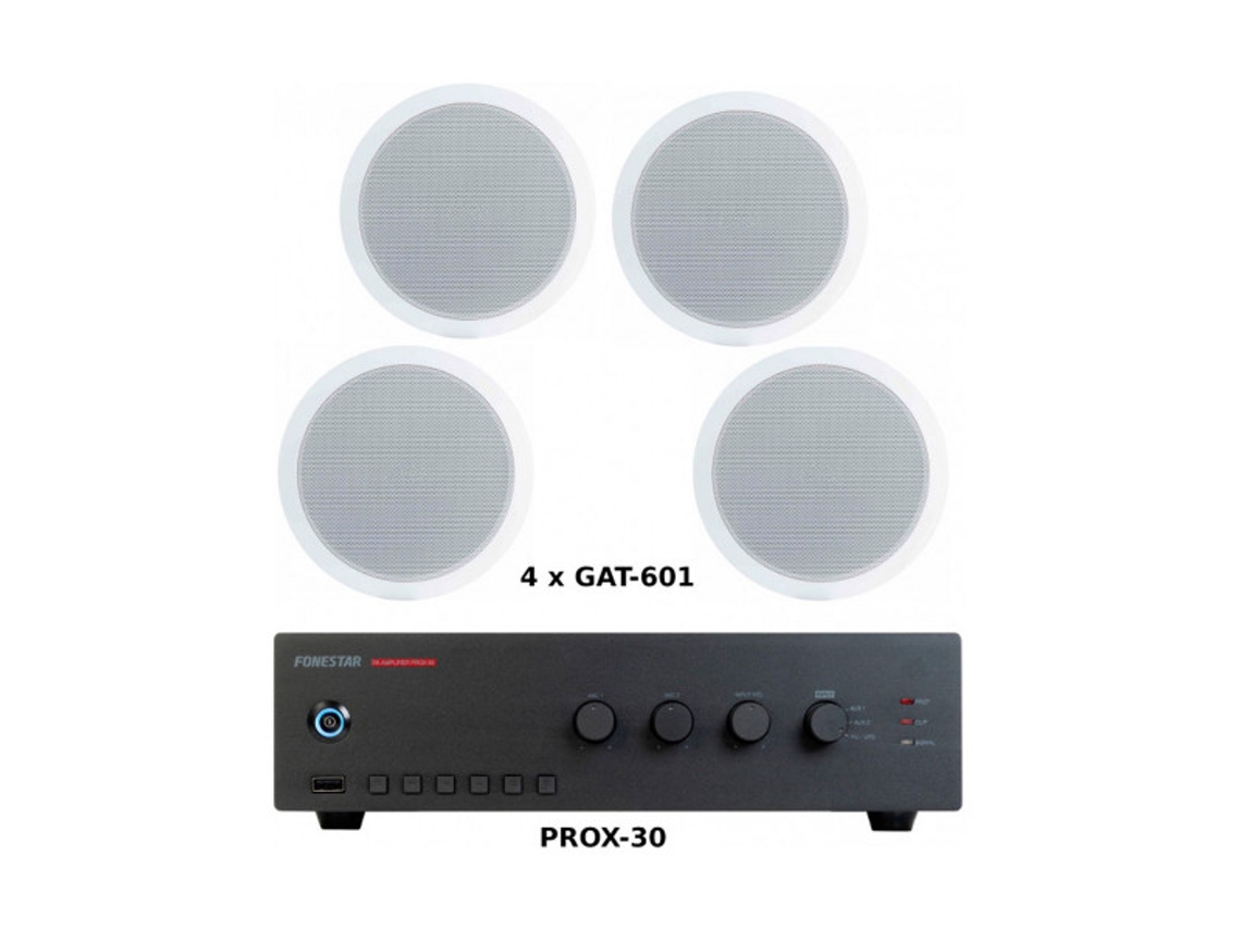 Fonestar Pack Ahorro 100 Amplificador Prox-30 + Cuatro de Techo Gat-601 | Worten.pt