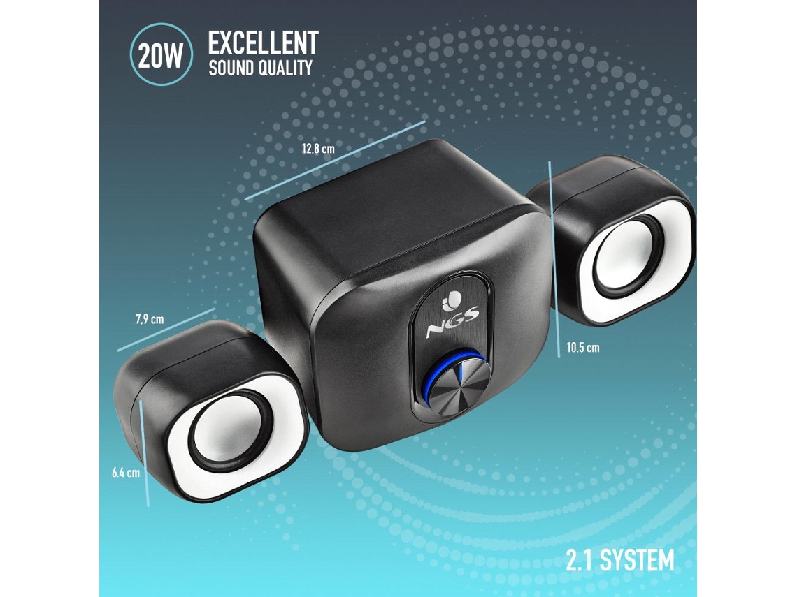 Colunas NGS Comet 2.1. Usb e Aux-In de 3.5Mm 20W | Worten.pt