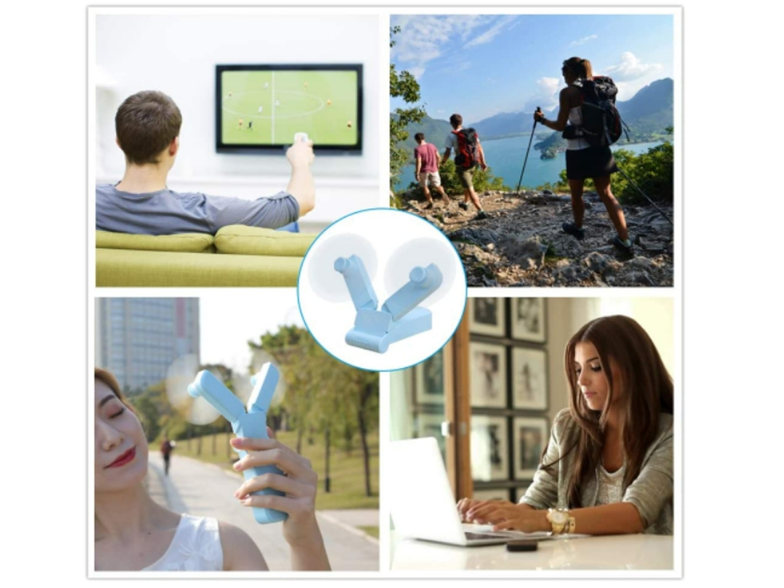 Ventoinha de Mão Portátil ENZON USB 2 Velocidades Azul | Worten.pt