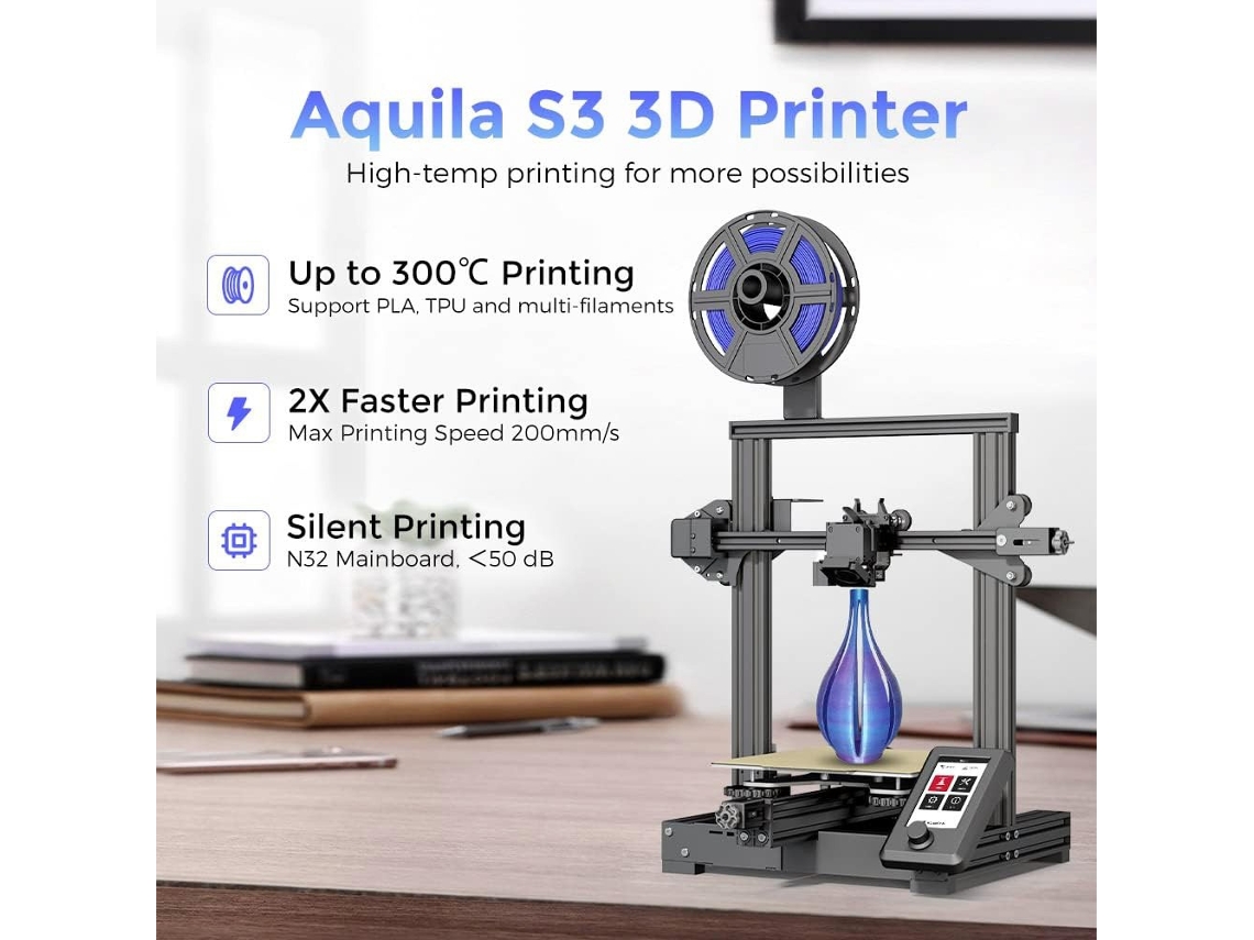 Impressora 3D Voxelab Aquila S3 Auto Nivelamento Dual-Gear Direct Drive ...