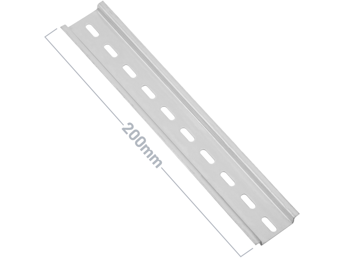 Pacote De 3 Trilhos Din De 200Mm Na Cor Prata Trilho 35X15 Mm Perfurado ...
