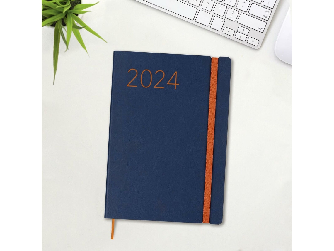 Agenda FINOCAM Flexi 2024 Azul A5 14,8x21 cm | Worten.pt