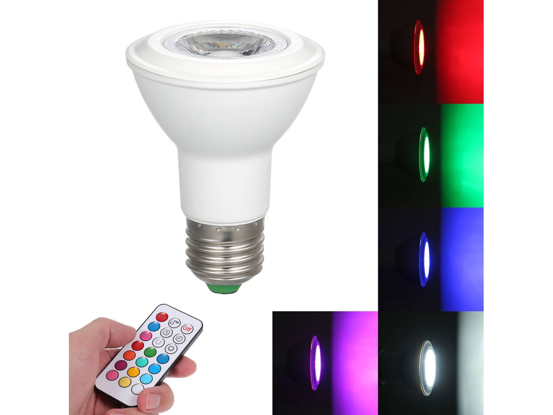 Lâmpada com Comando à Distância ANSELF A C 85-265 V 10 W LED RGB E26 ...