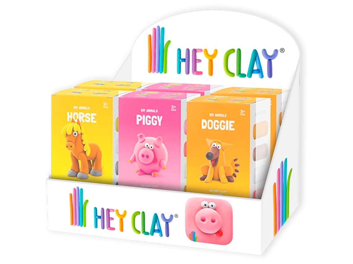 Caixa 5 Potes Hey Clay - Animais | Worten.pt