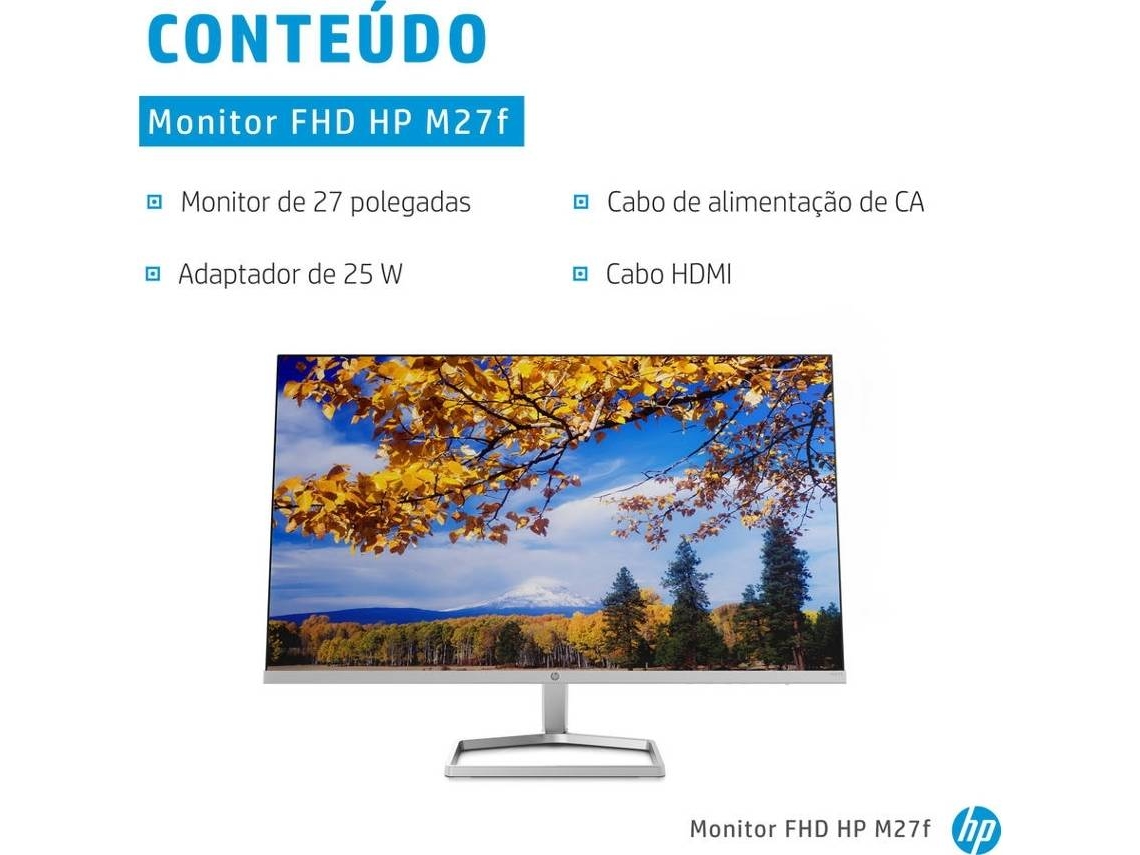 Monitor HP M27f (27'' - Full HD - 75 Hz - IPS - FreeSync) | Worten.pt
