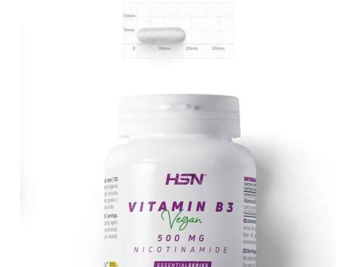 Suplemento Alimentar HSN Vitamina B3 Nicotinamida (120 veg caps ...