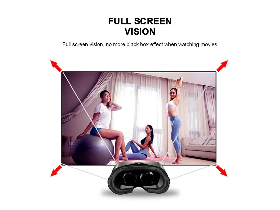 Óculos de Realidade Virtual SLOWMOOSE 3D Vr Capacete de 7 Polegadas e Fone de Ouvido | Worten.pt