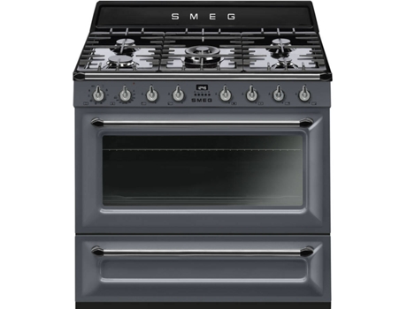 Fogão SMEG Victoria TR90P2 (115 L - Gás Natural - Slate Grey) | Worten.pt
