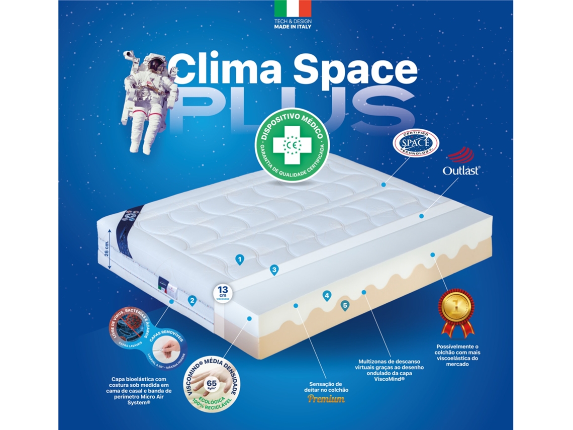 Colchão Clima Space PLUS SALUTE (180x200 cm) | Worten.pt