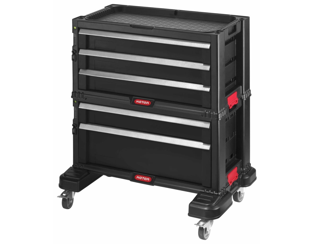 Keter 427269 Modular Tool Chest of Drawers Black | Worten.pt
