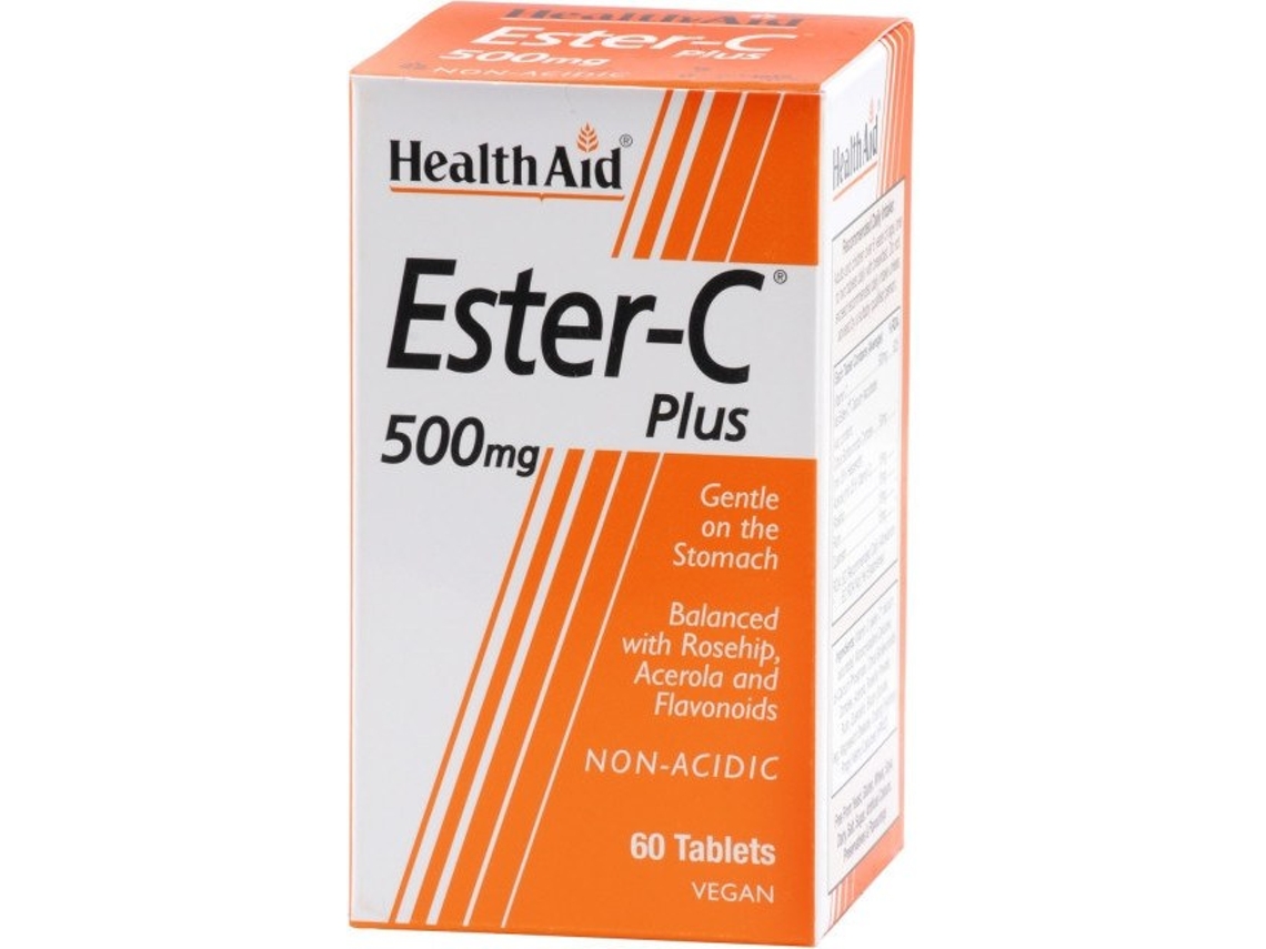 Suplemento Alimentar HEALTH AID Ester C Plus 500 Mg 60 Comprimidos ...