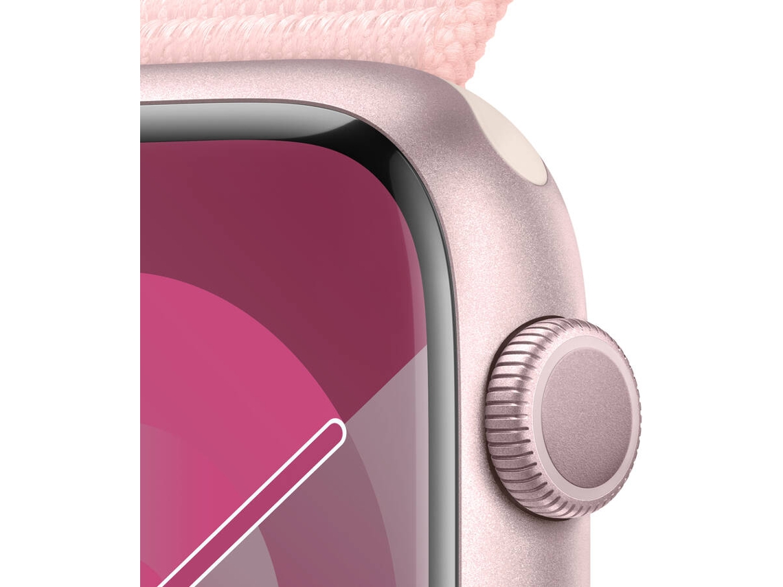 APPLE Watch Series 9 GPS 45 mm Rosa com Loop Desportiva Rosa-claro ...