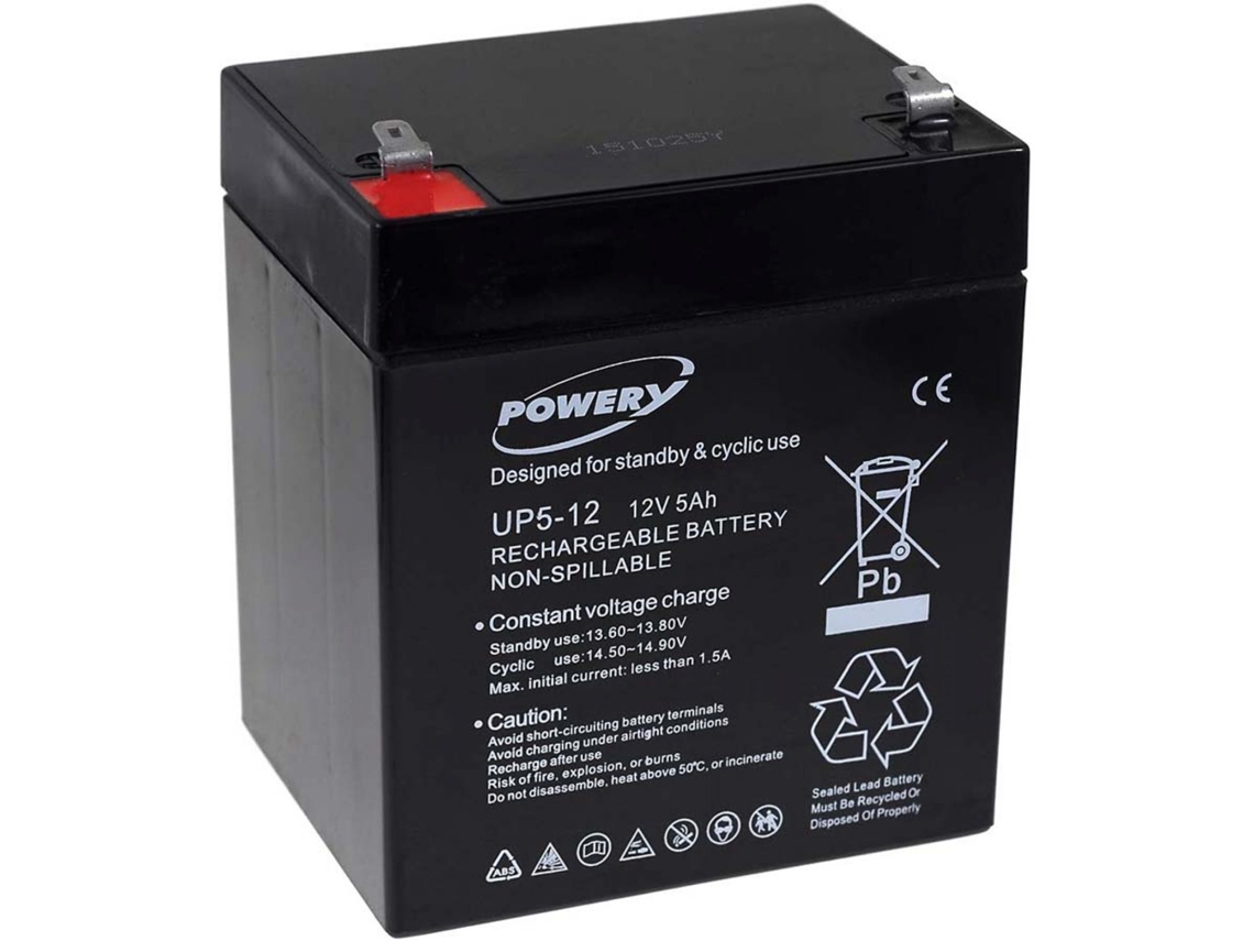 Bateria POWERY para GEL UP5-12 12V 5Ah | Worten.pt