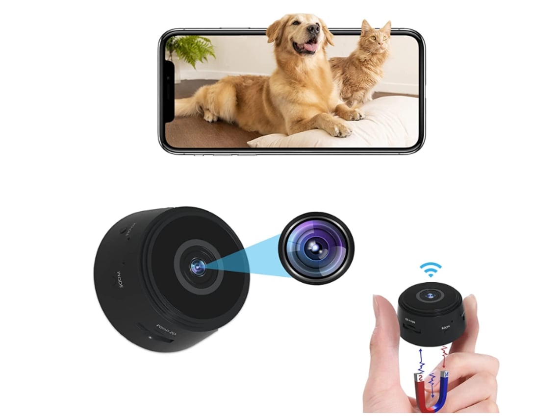 Câmara Escondida Mini Câmara Vigilância Sem Fio Câmara Escondida Wifi ...