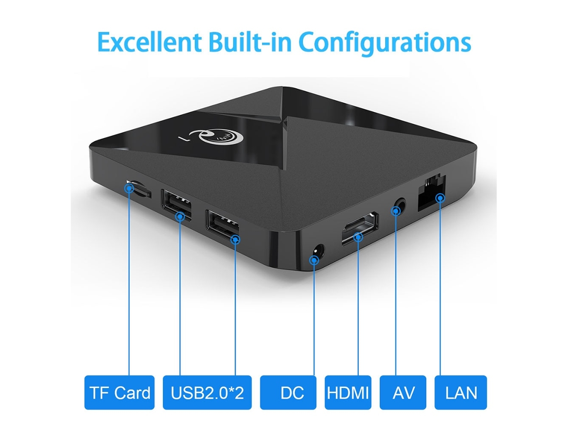 Box Smart TV Q1 Quad Core 2.4 Ghz 4K Ultra HD - 2gb 16gb / us | Worten.pt