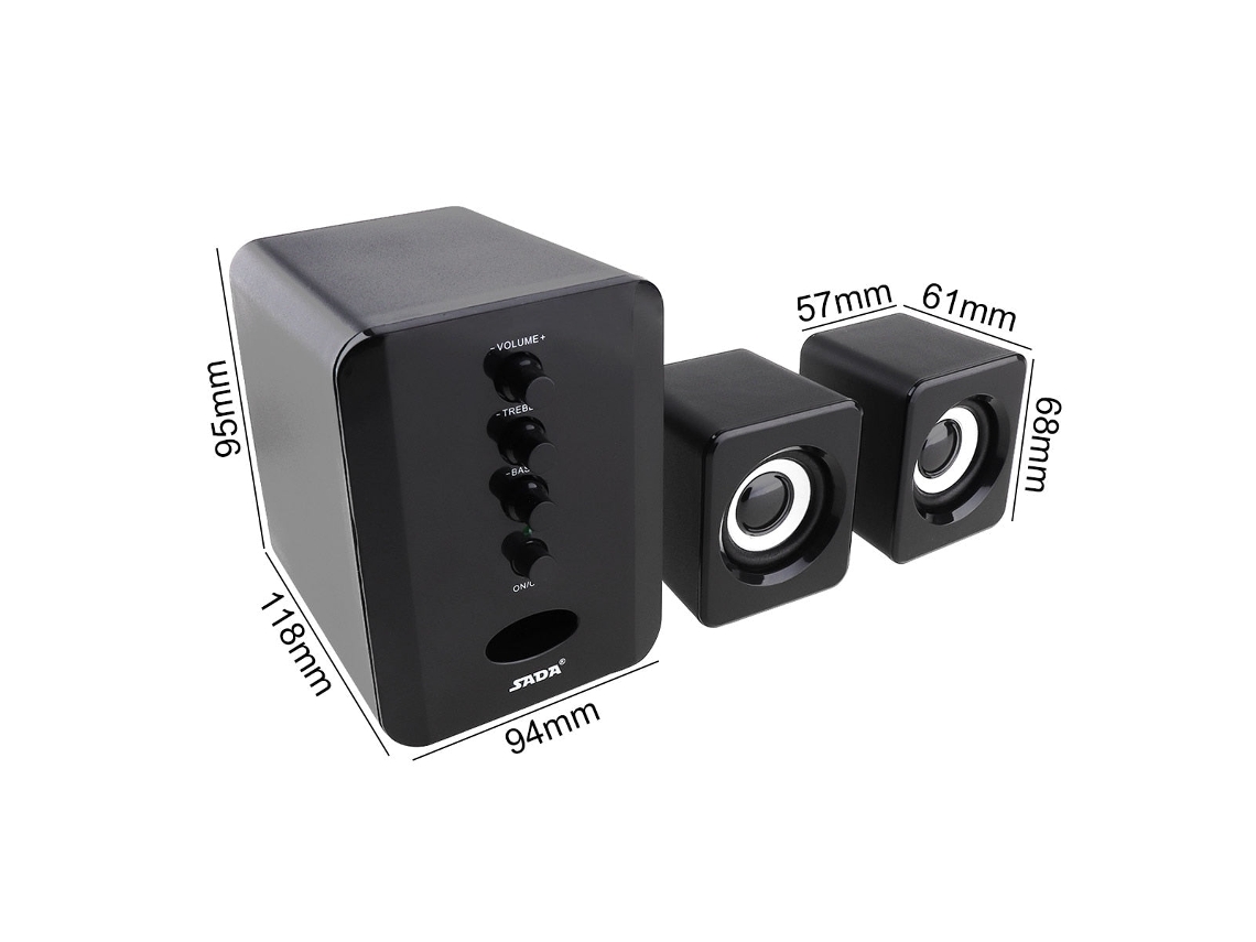 Coluna de PC SLOWMOOSE Subwoofer D-203 Bluetooth | Worten.pt