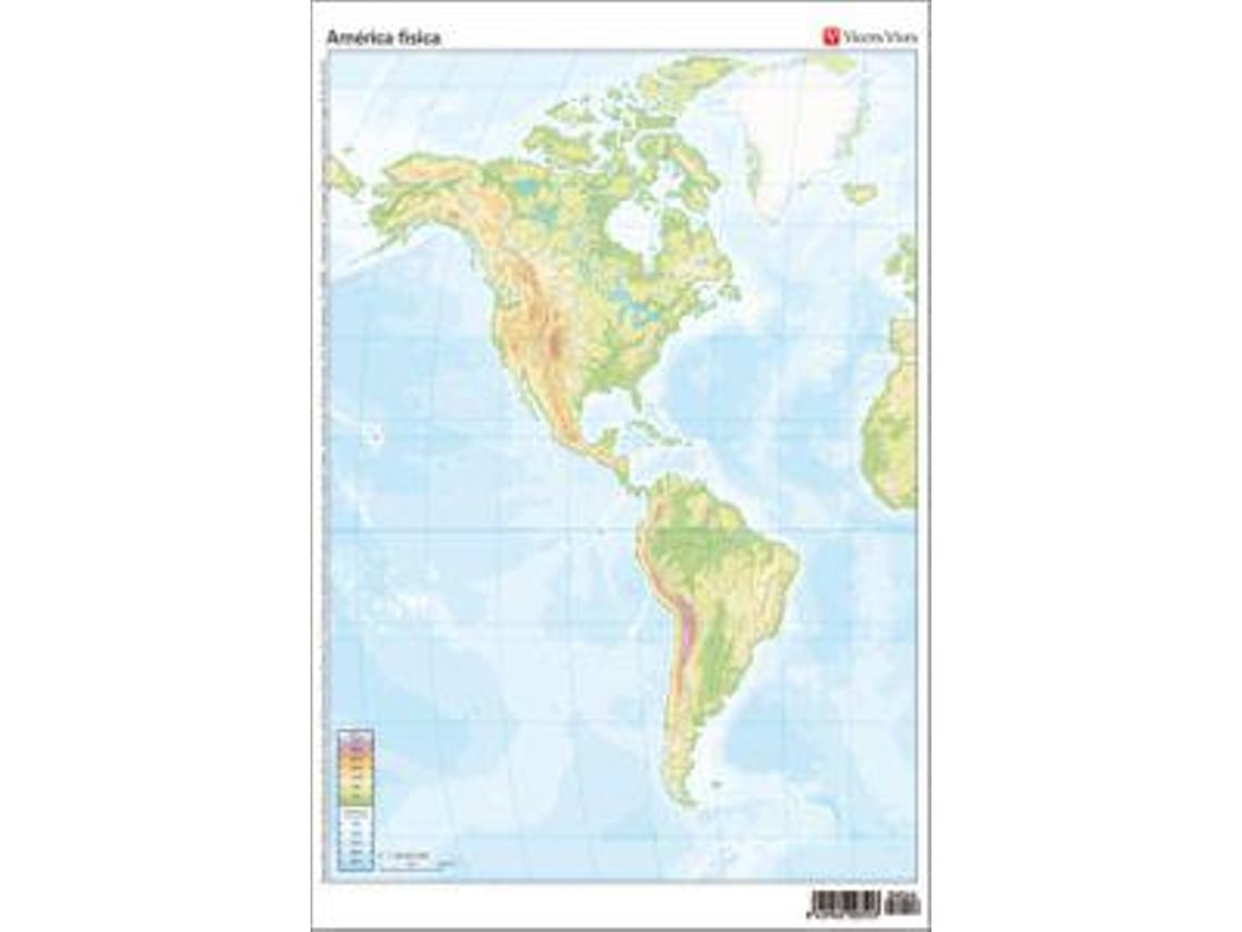 America Fisica.Completo.Mapa Mudo Color.(Pqte.50) | Worten.pt
