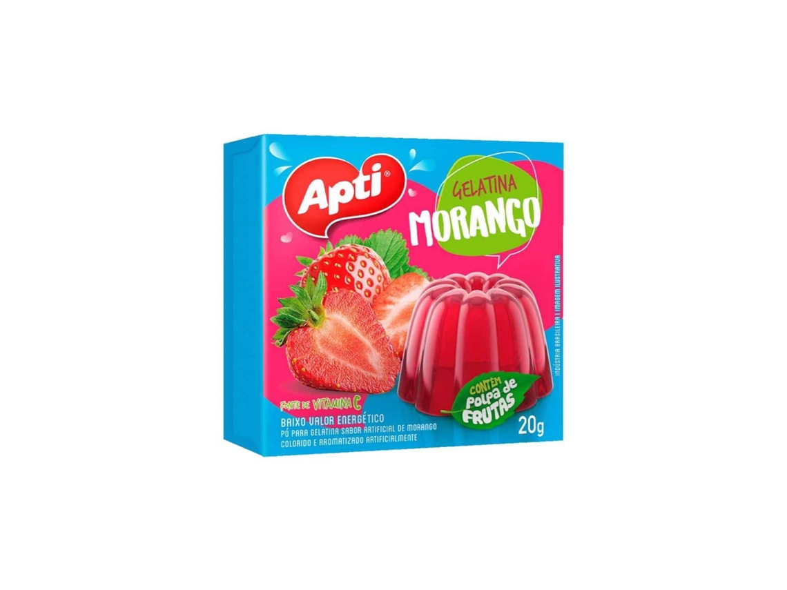 Gelatina Pó Morango APTI (20 g) | Worten.pt