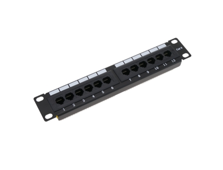 Patch panel 10 para gabinete do servidor rack 12-Port RJ45 Cat.6 UTP 1U ...
