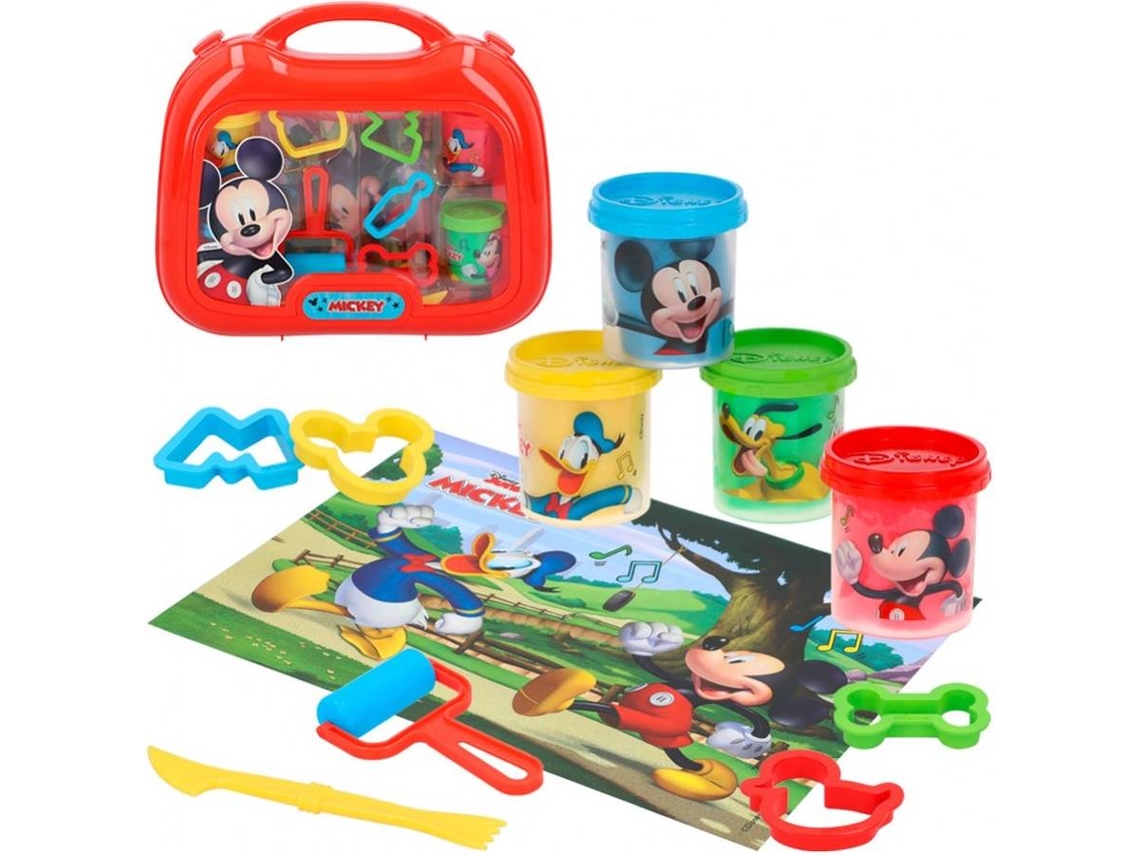 Plasticina COLORBABY Mickey com 4 baldes de 57 g, moldes e tapete ...