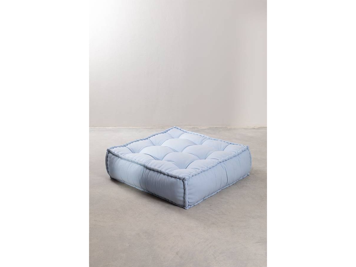 Sofá Modular SKLUM Yebel (Azul - Algodão - 70 x 100 x 100 cm) | Worten.pt