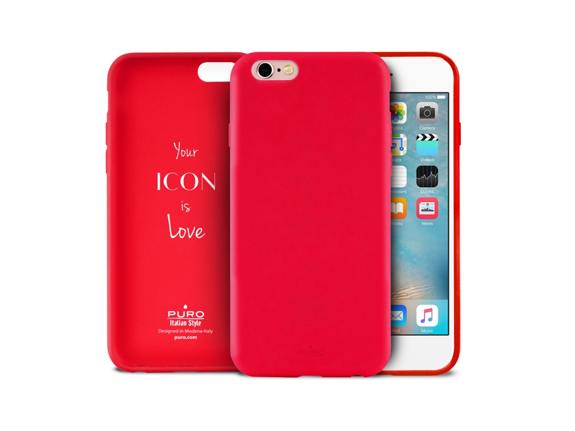 Capa PURO ICON iPhone 6/6S Vermelho | Worten.pt