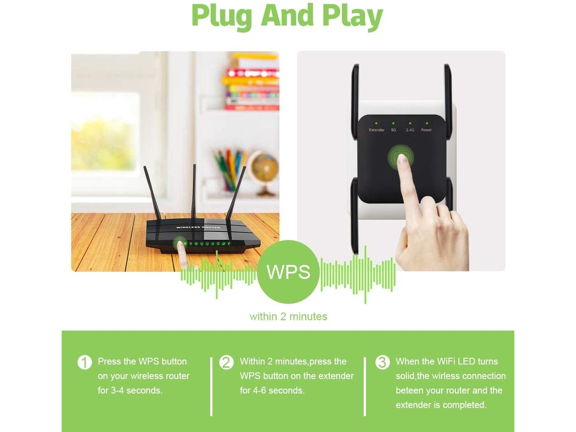 5 Ghz Wifi Extender Long Range Wireless Wifi Booster Adaptador Ac1200 ...