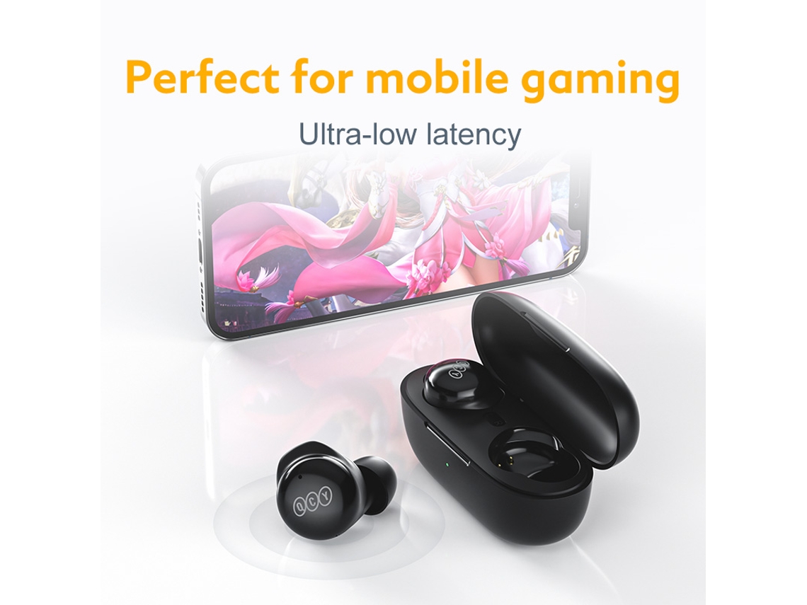 Auriculares Bluetooth True Wireless QCY T17 Bt5.1 Hifi Touch Control -Black | Worten.pt