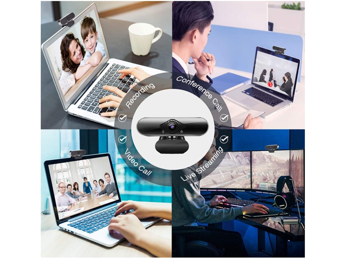 Câmera Web Usb com Microfone Webcam Externa 1080P para Desktop Laptop ...