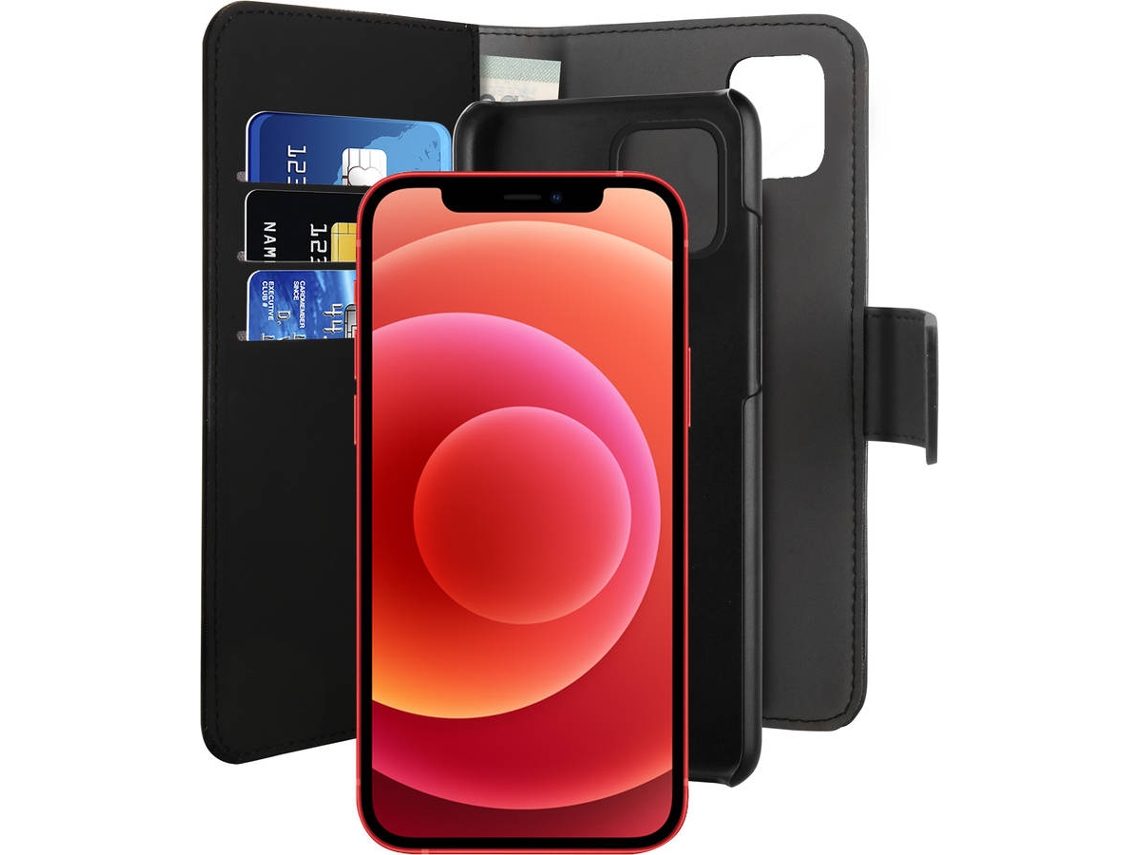 Capa iPhone 12, 12 Pro PURO Eco-Pele Preto Magnético | Worten.pt