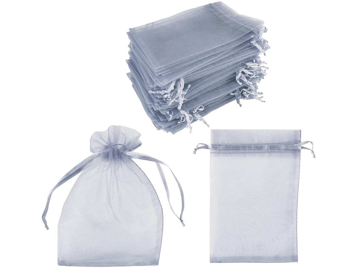 Sacos de Presente Pequenos com Cordão Organza Grey 25-Pack | Worten.pt