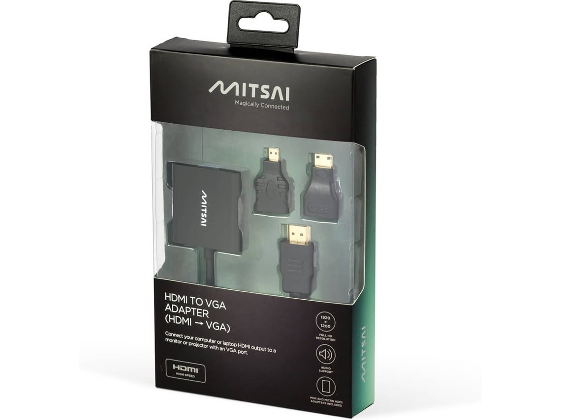Adaptador MITSAI (Outlet Grade A - HDMI - VGA - Preto) | Worten.pt