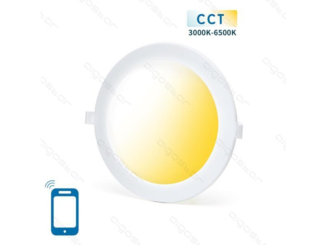 Down light LED inteligente18W WIFI CCT（3000K-6500K）(Cutout:205mm ...