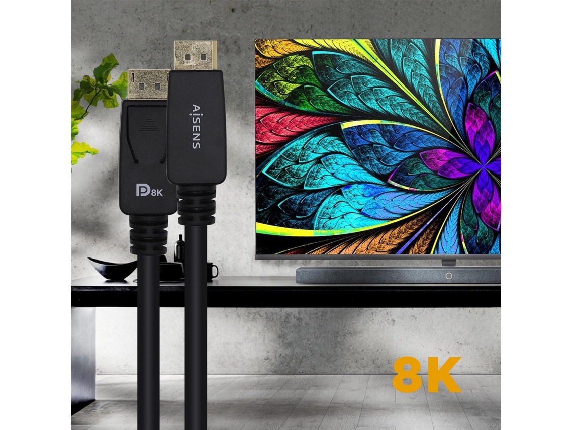 Aisens A149-0433 Cabo Displayport 3 M Preto | Worten.pt