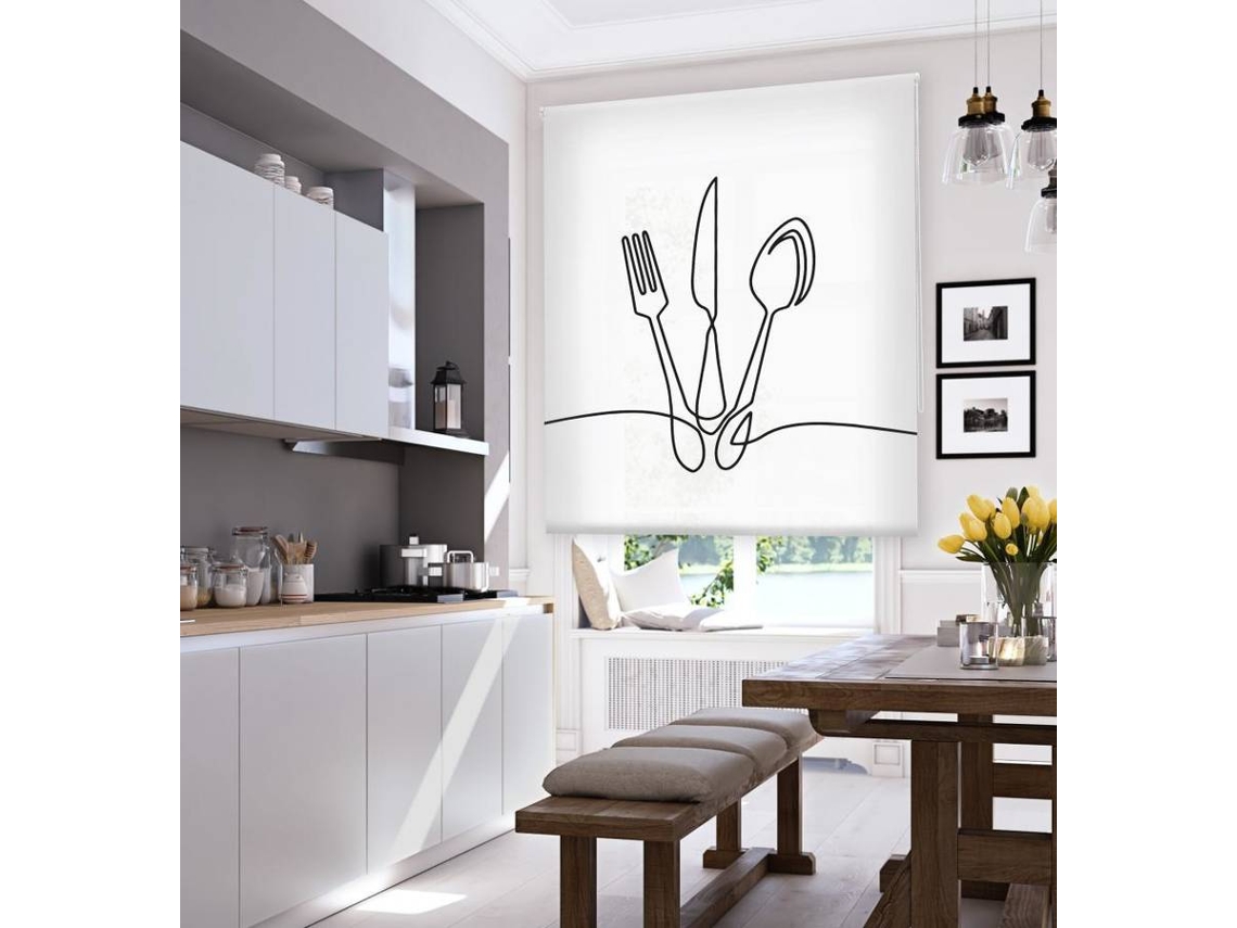 Estore de Rolo HAPPYSTOR Impressão Digital Cozinha HSCC20503 190x180 cm ...