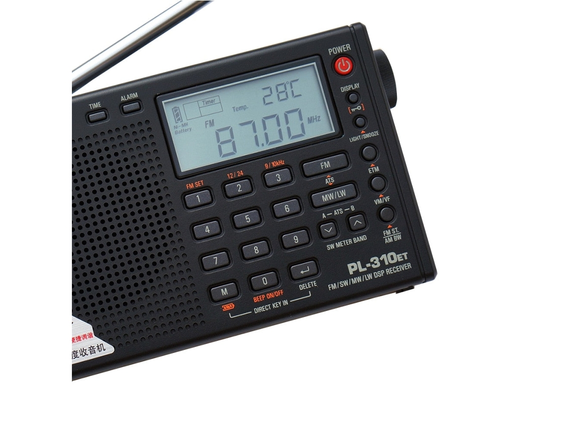 Rádio Digital SLOWMOOSE Tecsun Demodulator Fm / Am / Sw / Lw Inglês Russo[Preto] | Worten.pt