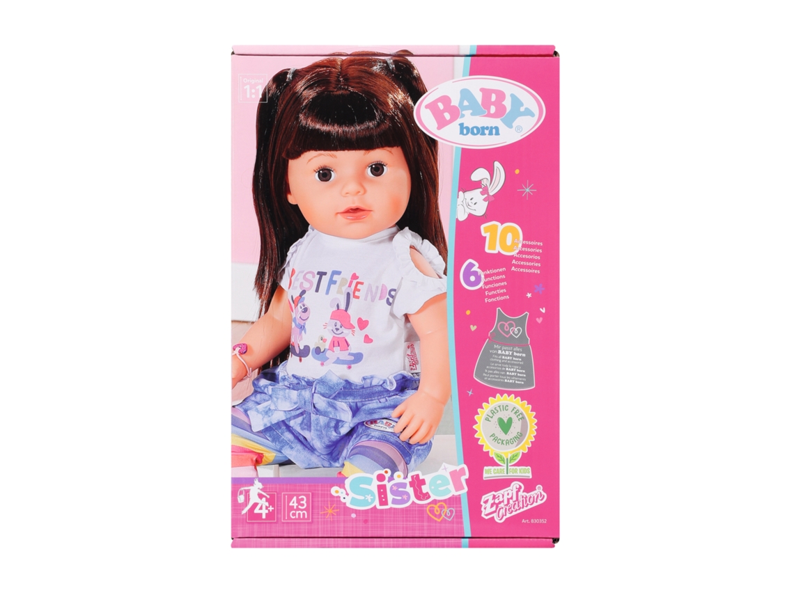 Boneca grande ZAPF brunette (4 anos) | Worten.pt