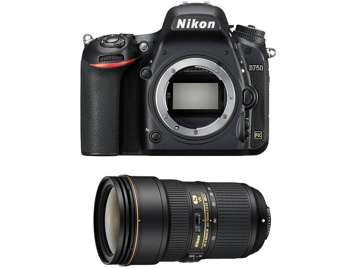 Máquina Fotográfica NIKON D750 + 24-70 VR (Full-Frame) | Worten.pt