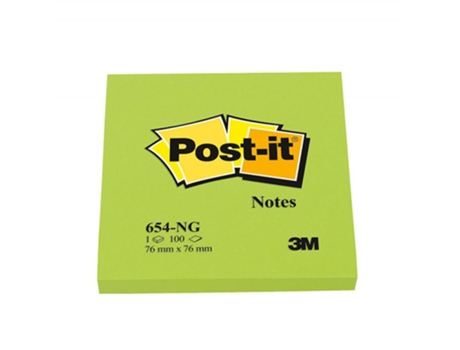 Bloco de Notas Adesivas Post-It Verde 76 X 76 Mm | Worten.pt