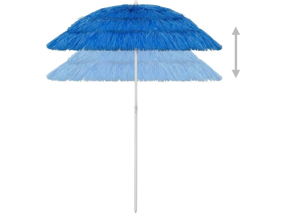 vidaXL Guarda-sol de praia Hawaii 180 cm azul | Worten.pt