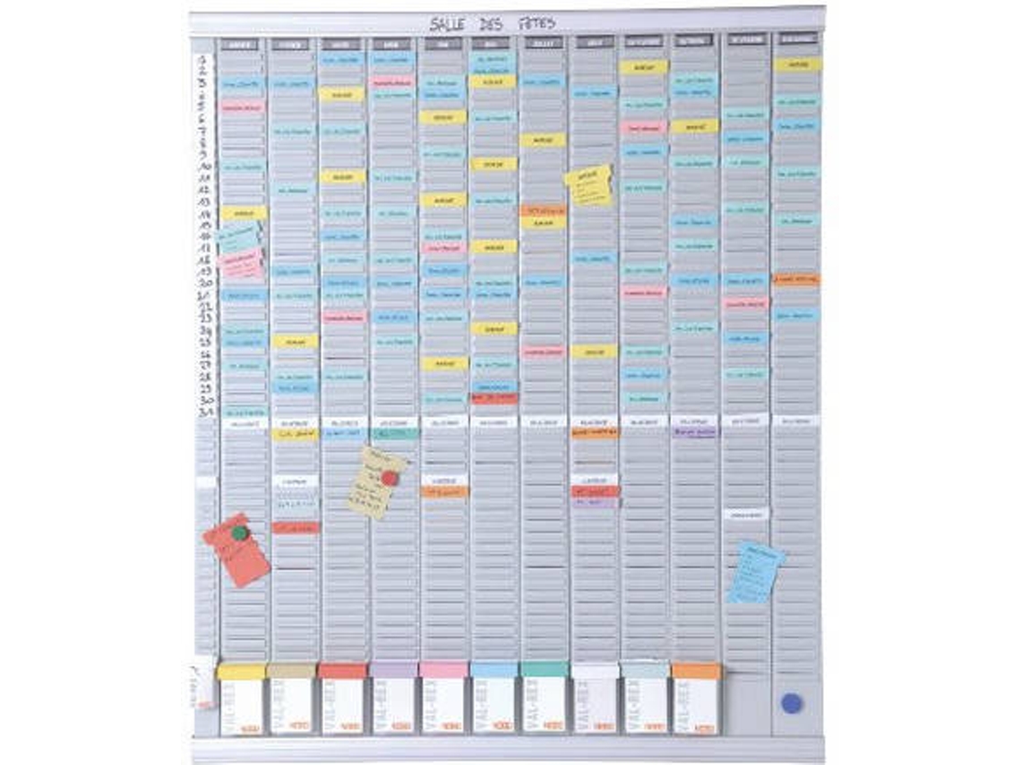 Quadro de Planeamento NOBO 2911200 Anual (800x960x40mm - Magnético: Sim ...