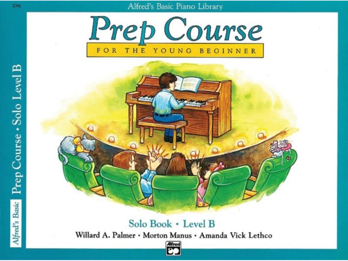Livro alfred's basic piano library prep course solo b de willard a ...