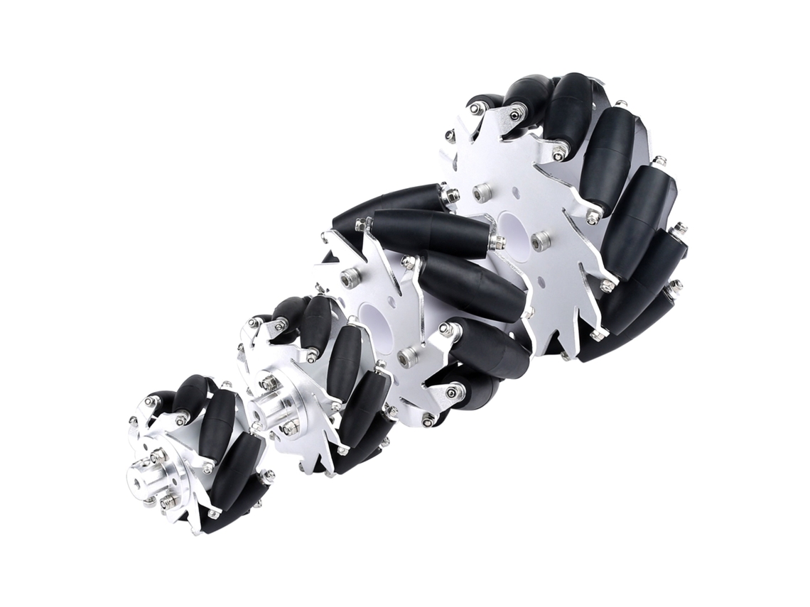 Roda Mecanum com Acoplamentos de Metal Carro Robô Inteligente Peças Do ...