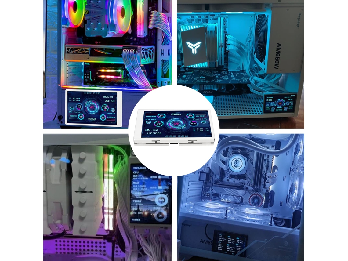 Monitor de Temperatura Do Computador de 3,5 '' Mini Tela Ips Usb Aida64 ...