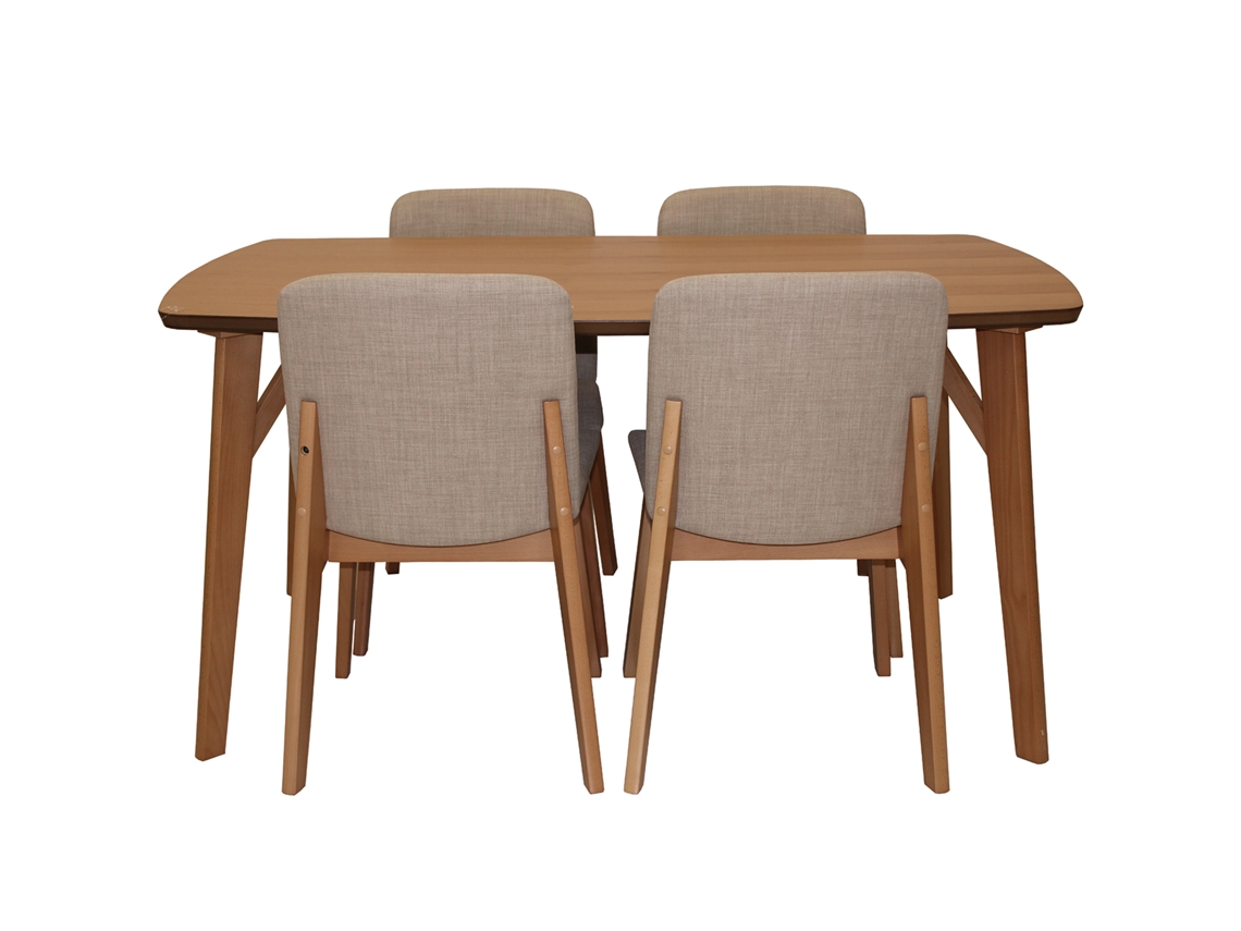 Mesa de Jantar em Madeira Cor de Faia +90899 (Madeira de Faia) | Worten.pt